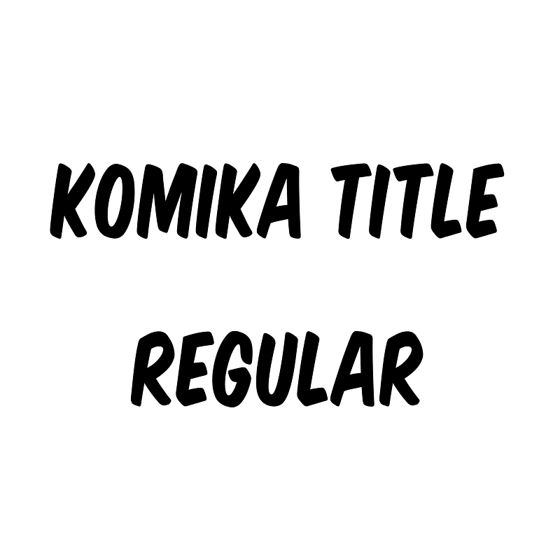 Komika Title Regular font - Free fonts on Creazilla | Creazilla