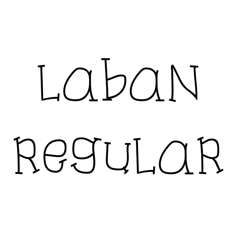 Laban Regular | Creazilla