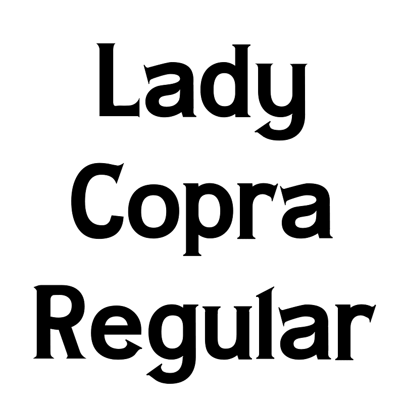 Lady Copra Regular | Creazilla