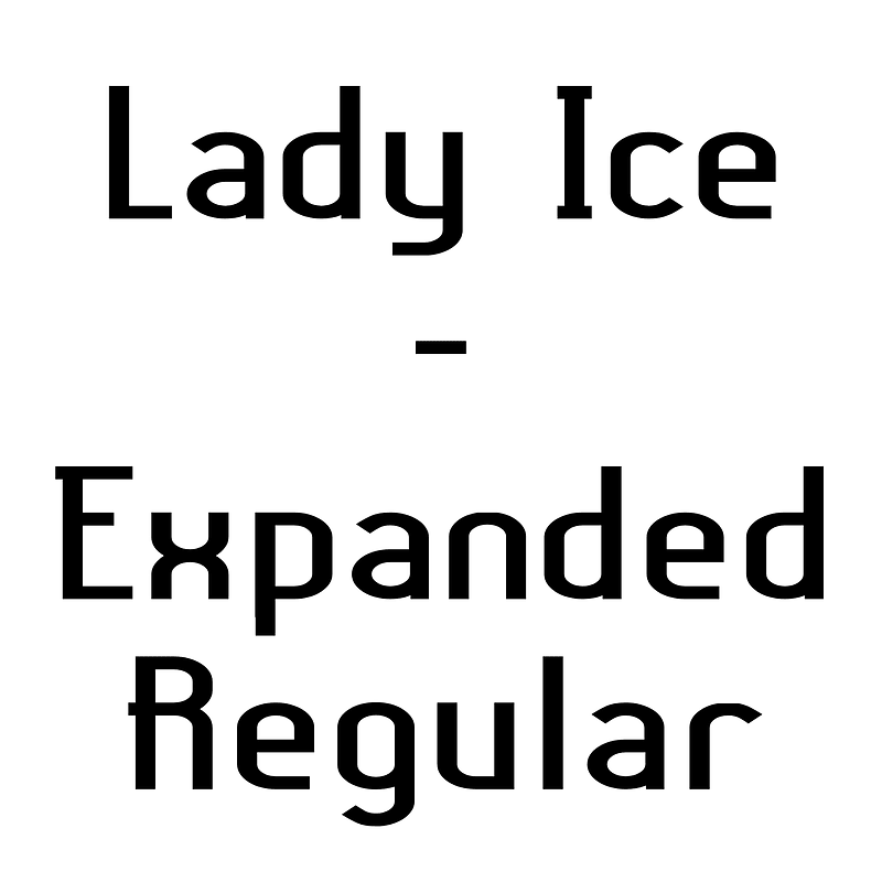 Lady Ice - Expanded Regular | Creazilla