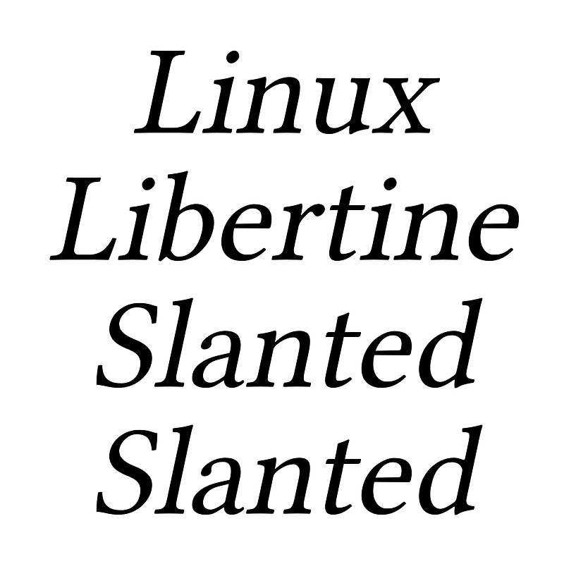 Linux Libertine Slanted Slanted | Creazilla