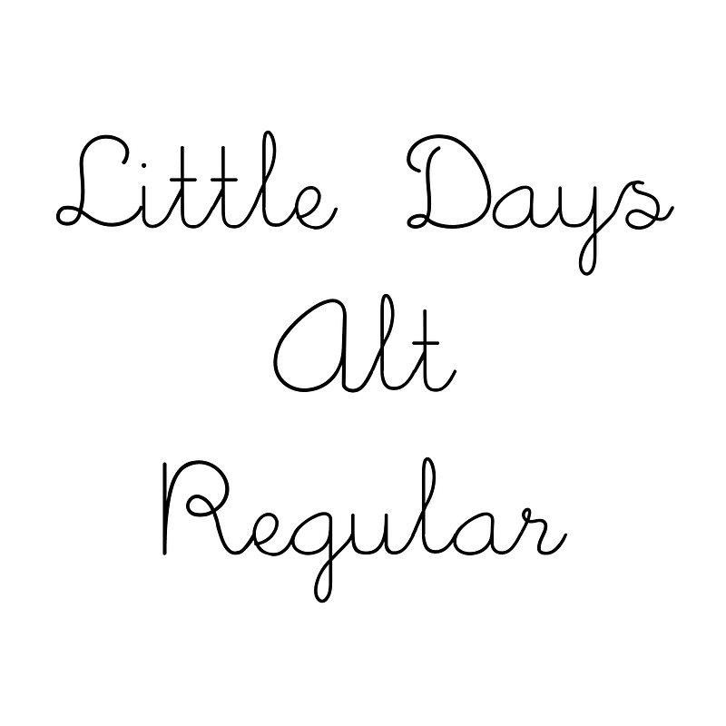 Little Days Alt Regular font - Free fonts on Creazilla | Creazilla