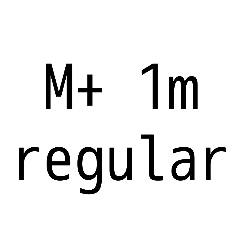 M+ 1m regular | Creazilla