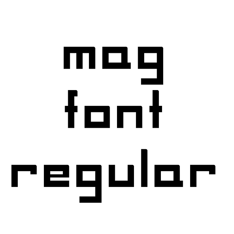 MAG Font Regular | Creazilla