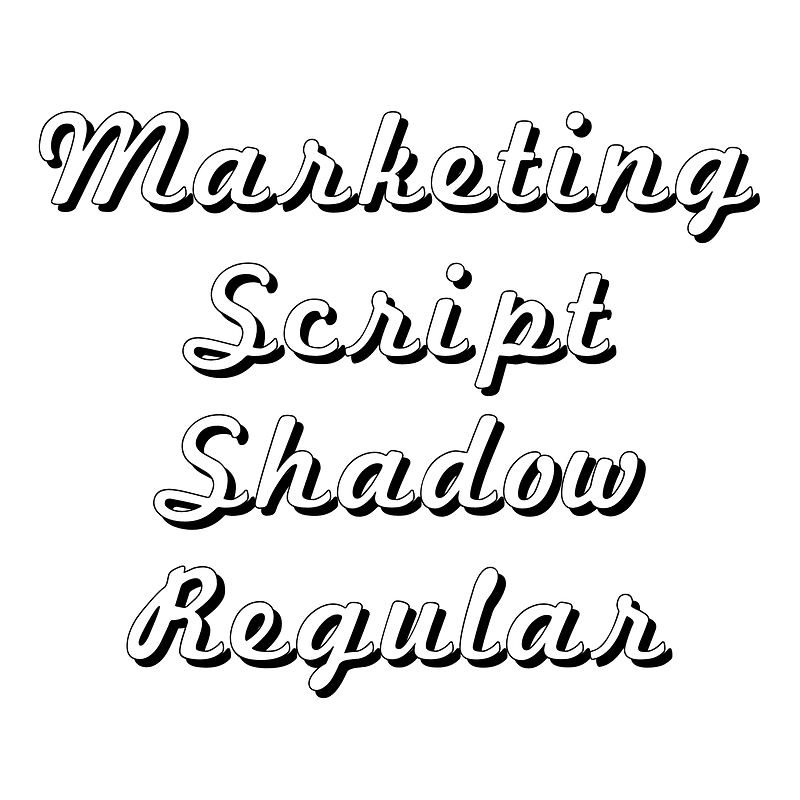 Marketing Script Shadow Regular font - Free fonts on Creazilla | Creazilla