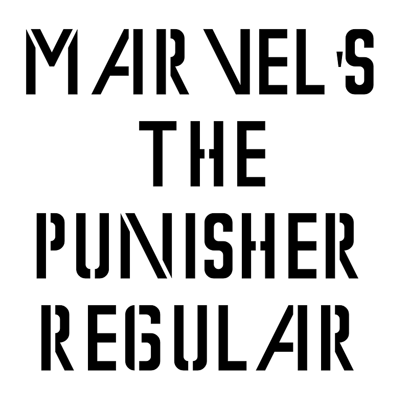 Marvel's The Punisher Regular font - Free fonts on Creazilla | Creazilla