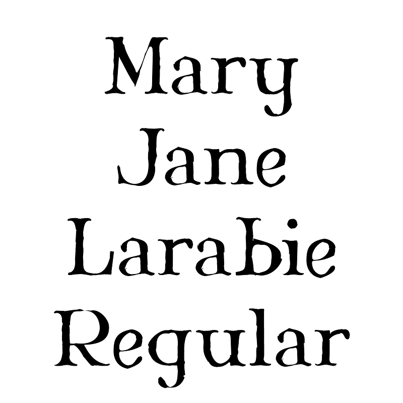 Mary Jane Larabie Regular - Free fonts on creazilla.com