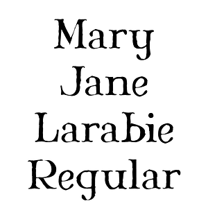 Mary Jane Larabie Regular - Free fonts on creazilla.com