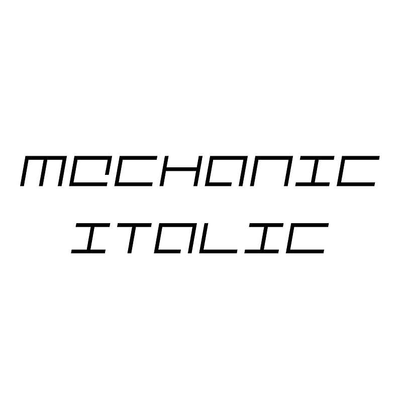 Mechanic Italic - Free fonts on creazilla.com