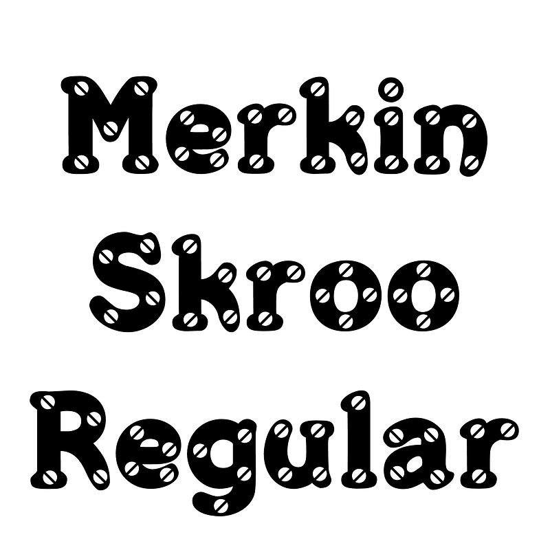 Merkin Skroo Regular - Free fonts on creazilla.com