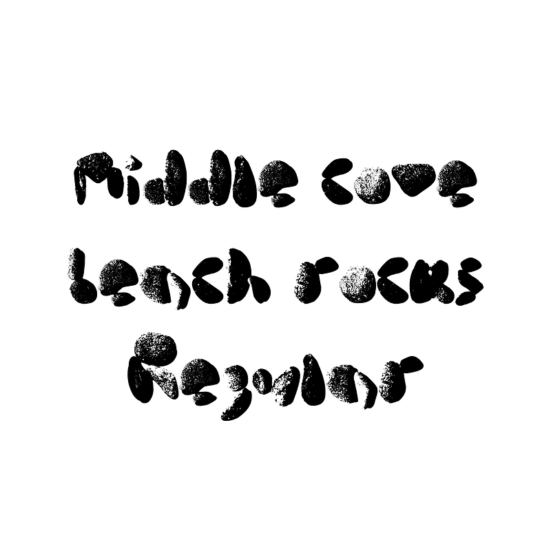 middle cove beach rocks Regular - Free fonts on creazilla.com