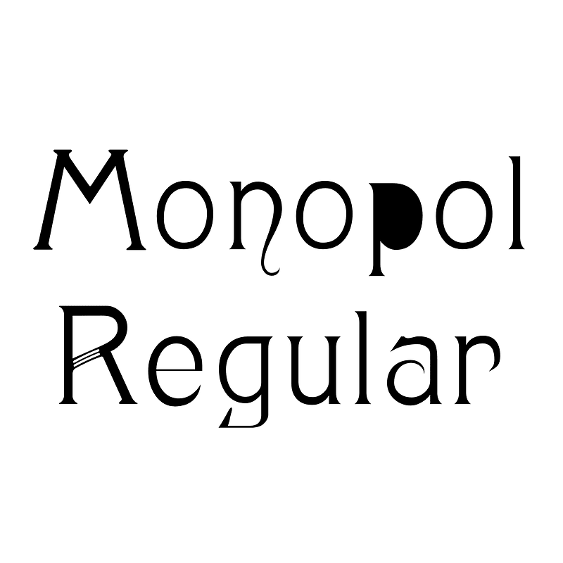 Monopol Regular - Free fonts on creazilla.com