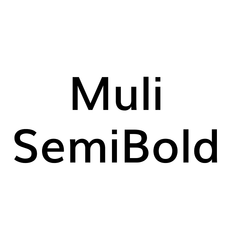 Muli SemiBold font - Free fonts on Creazilla | Creazilla