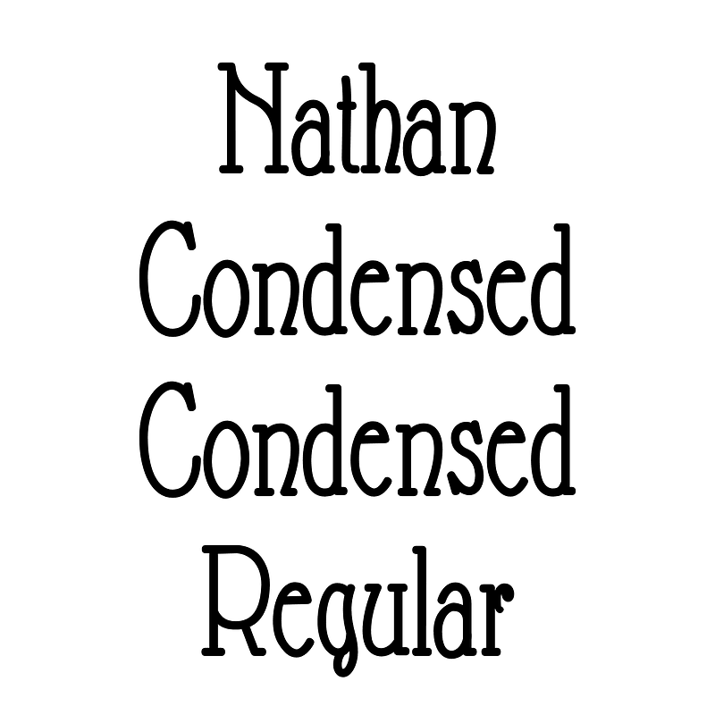 Nathan Condensed Condensed Regular - Free fonts on creazilla.com