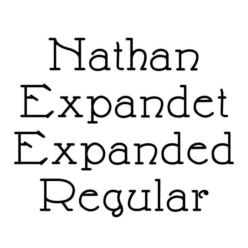 Nathan Expandet Expanded Regular - Free fonts on creazilla.com
