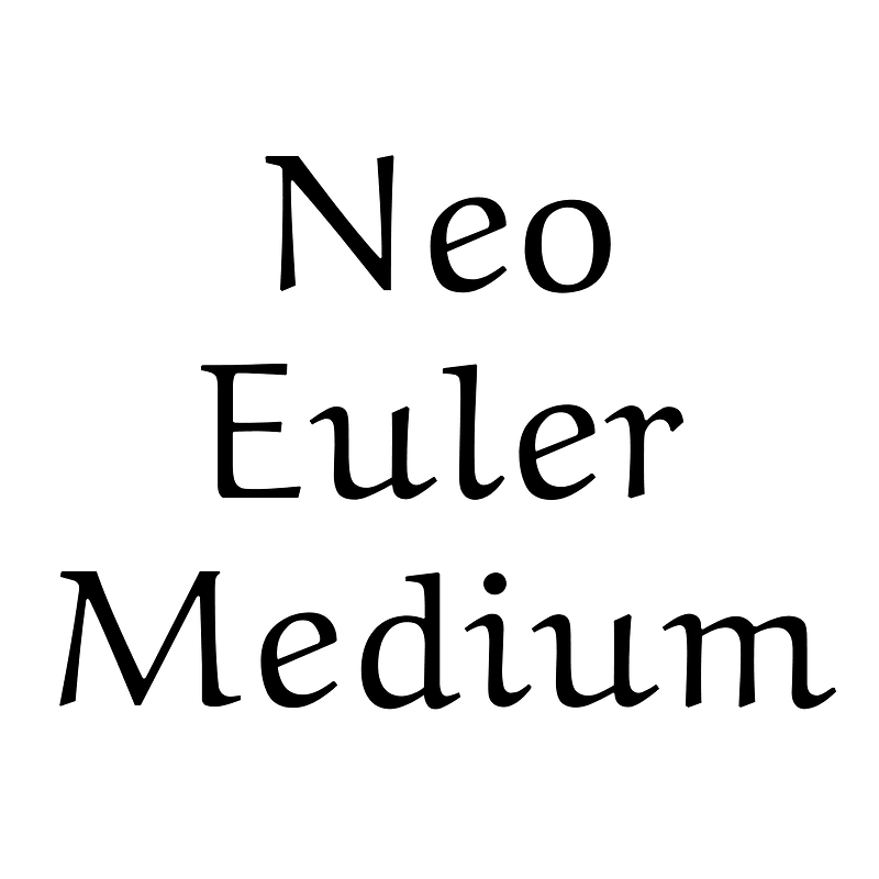 Neo Euler Medium - Free fonts on creazilla.com