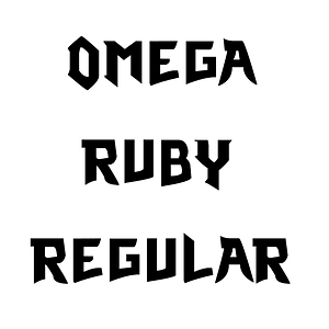 Omega Ruby Regular - Free fonts on creazilla.com