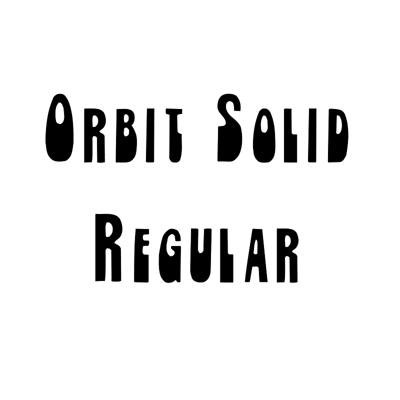 Orbit Solid Regular - Free fonts on creazilla.com
