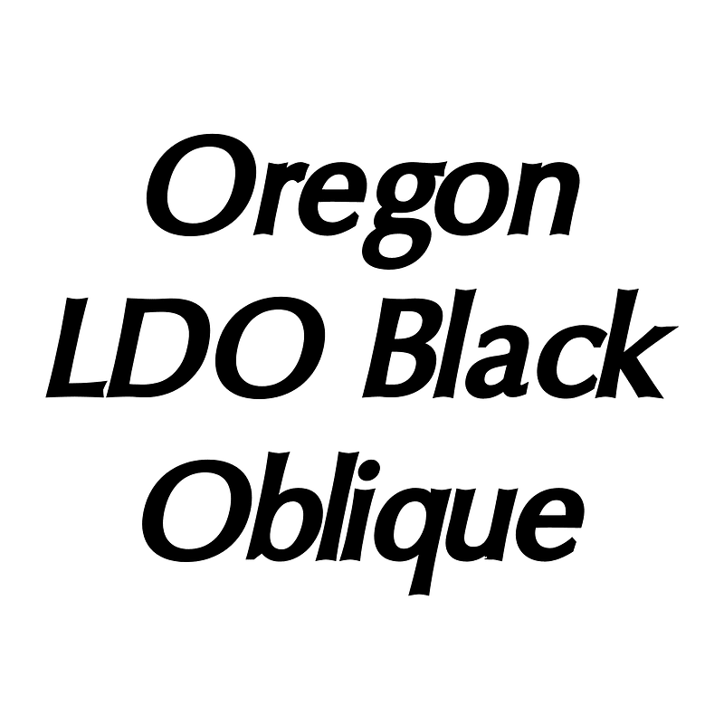 Oregon LDO Black Oblique - Free fonts on creazilla.com