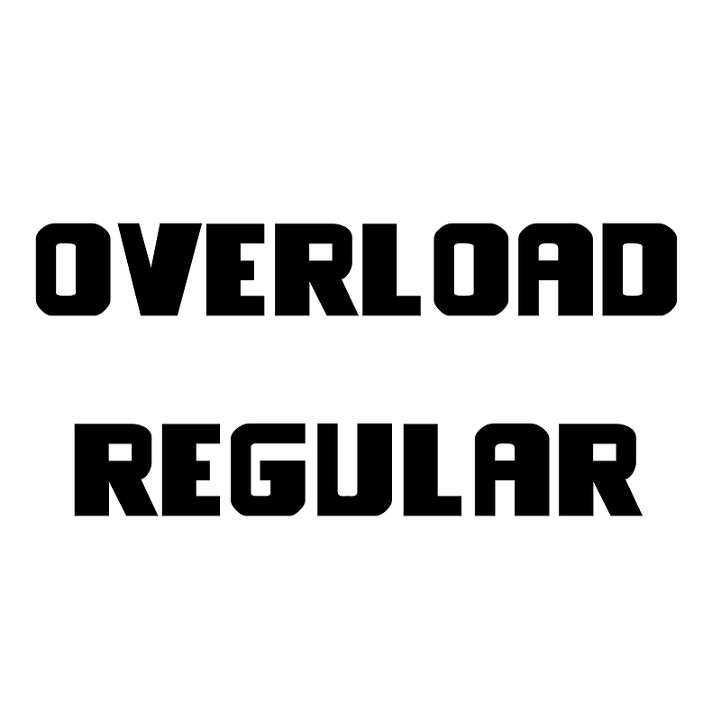 overload Regular - Free fonts on creazilla.com