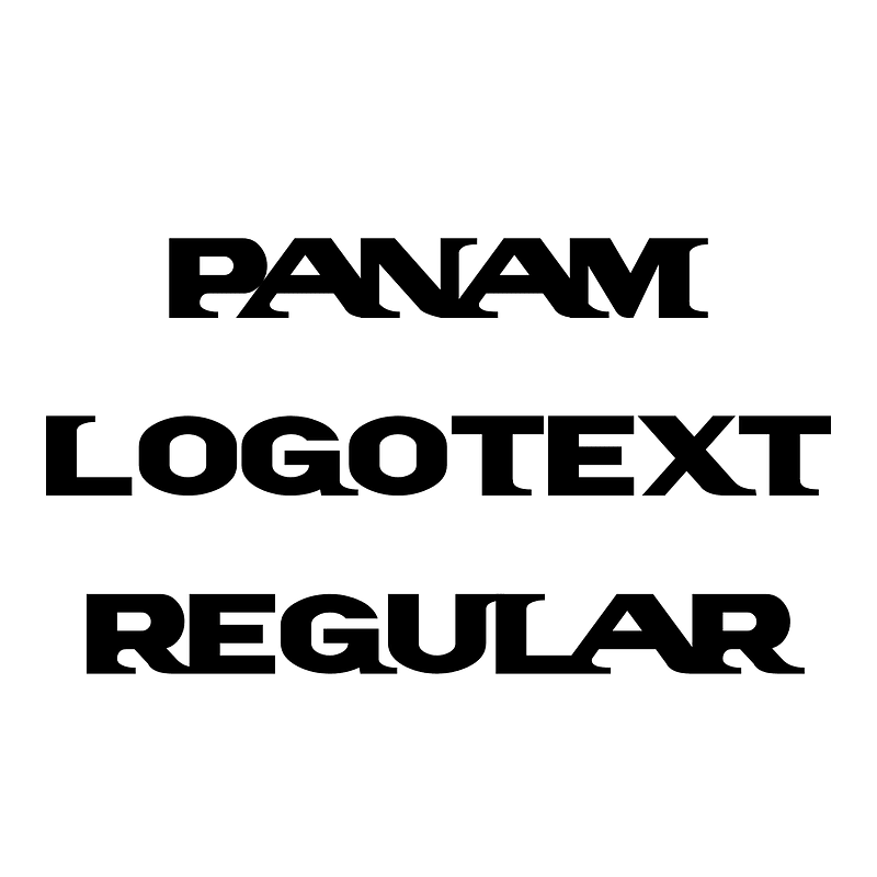 PanAm LogoText Regular font - Free fonts on Creazilla | Creazilla