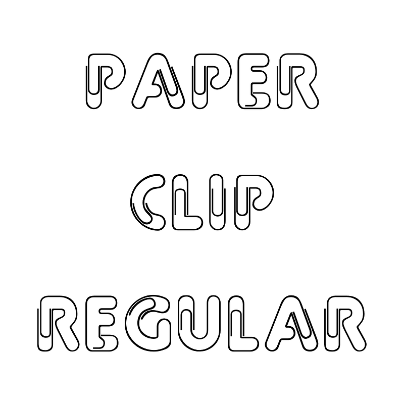 Paper Clip Regular font - Free fonts on Creazilla | Creazilla