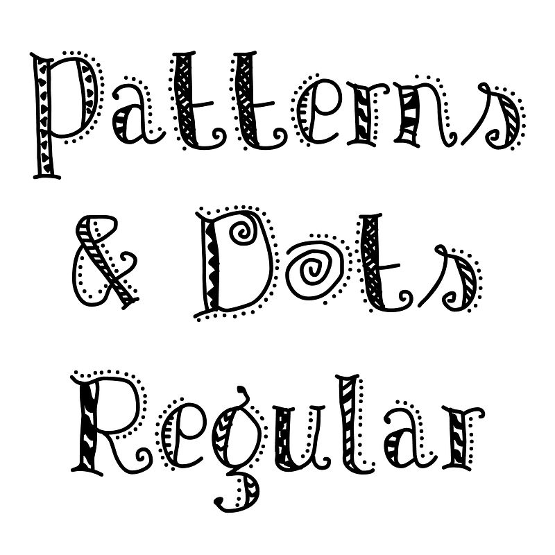 Patterns & Dots Regular - Free fonts on creazilla.com