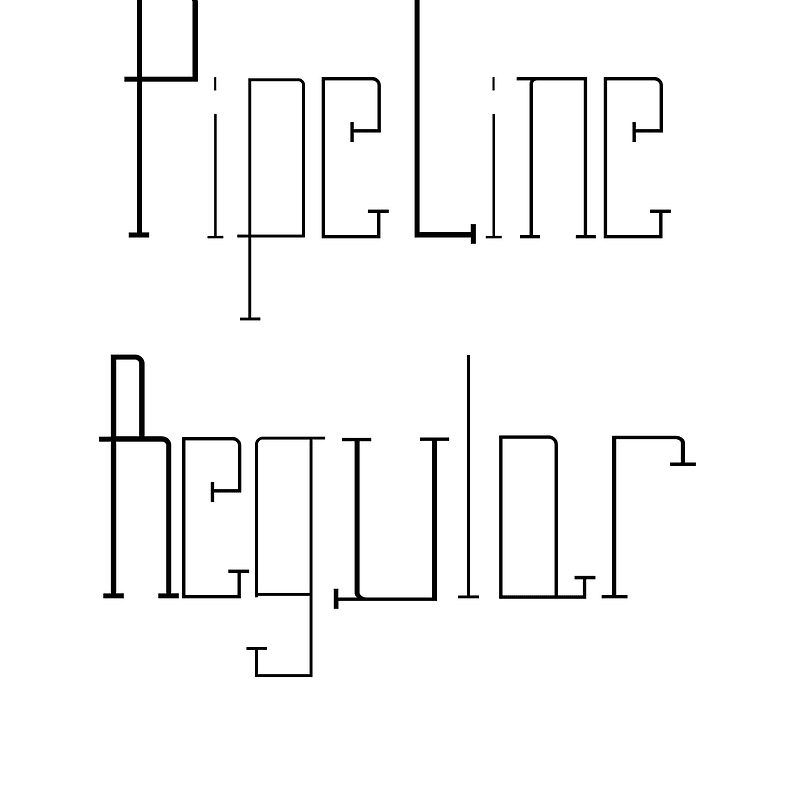 Pipe Line Regular font - Free fonts on Creazilla | Creazilla