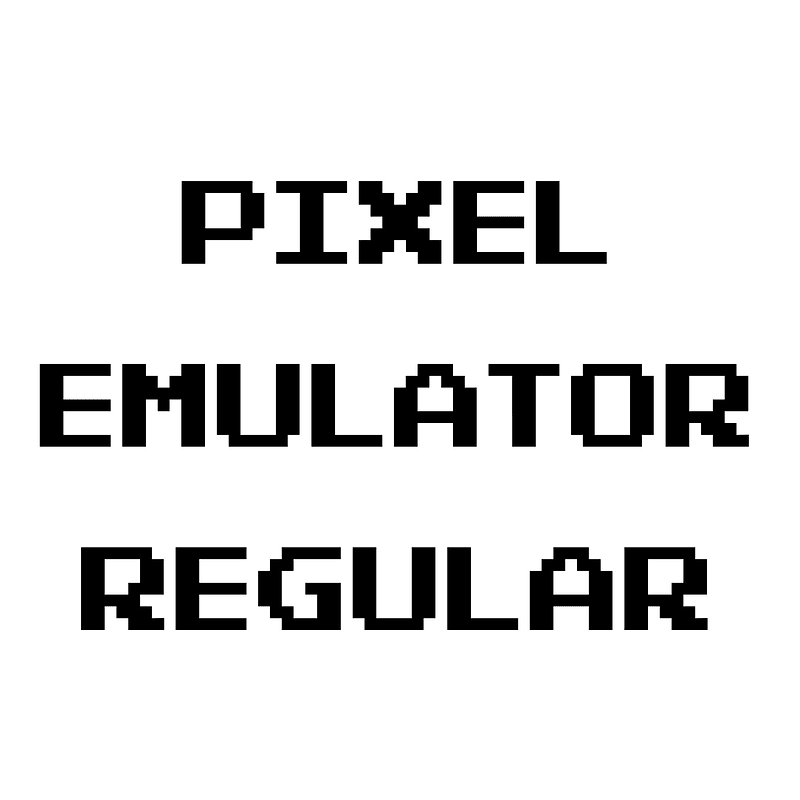Pixel Emulator Regular - Free fonts on creazilla.com