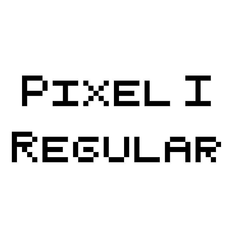 Pixel I Regular font - Free fonts on Creazilla | Creazilla