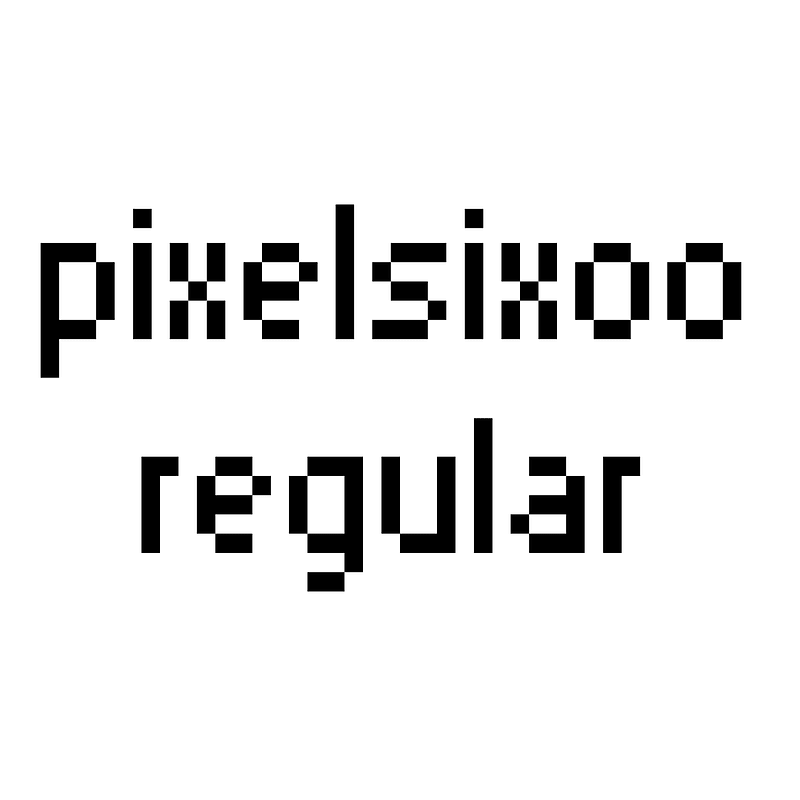 PixelSix00 Regular font - Free fonts on Creazilla | Creazilla