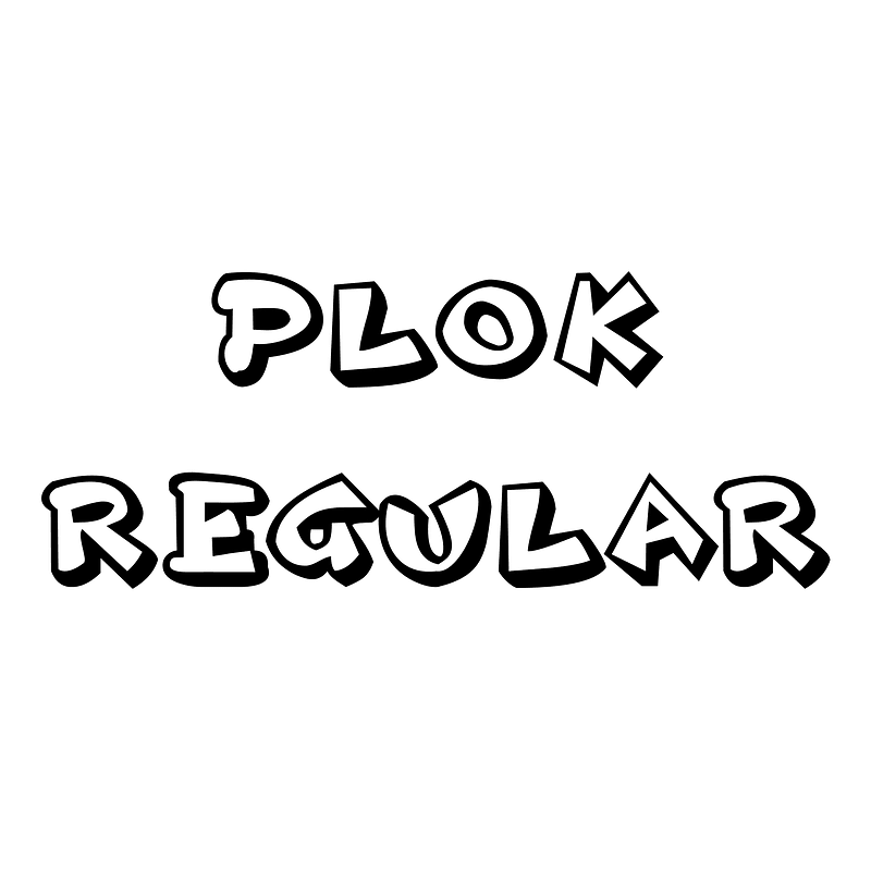 Plok Regular font - Free fonts on Creazilla | Creazilla