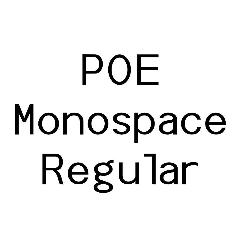POE Monospace Regular font - Free fonts on Creazilla | Creazilla