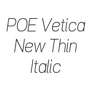 POE Vetica New Regular | Creazilla