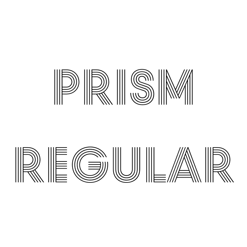 Prism Regular font - Free fonts on Creazilla | Creazilla