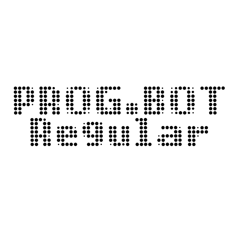 PROG.BOT Regular font - Free fonts on Creazilla | Creazilla