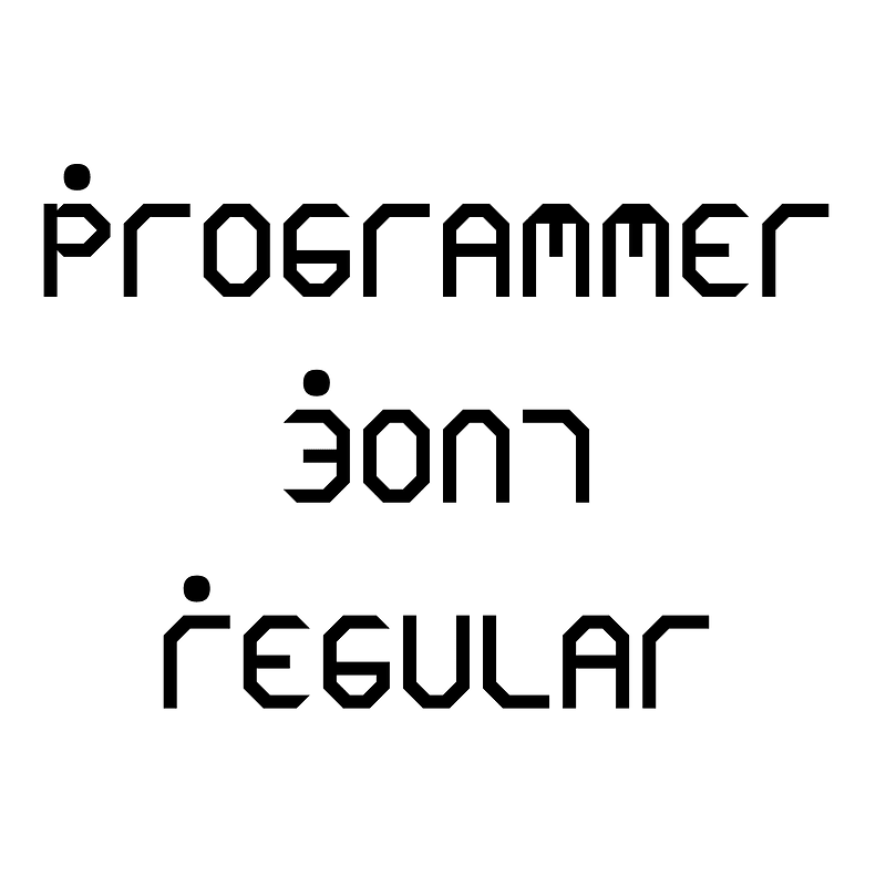 Programmer Font Regular | Creazilla