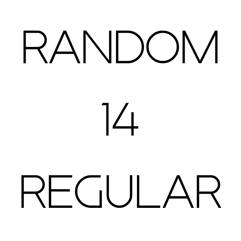Random 14 Regular - Free fonts on creazilla.com