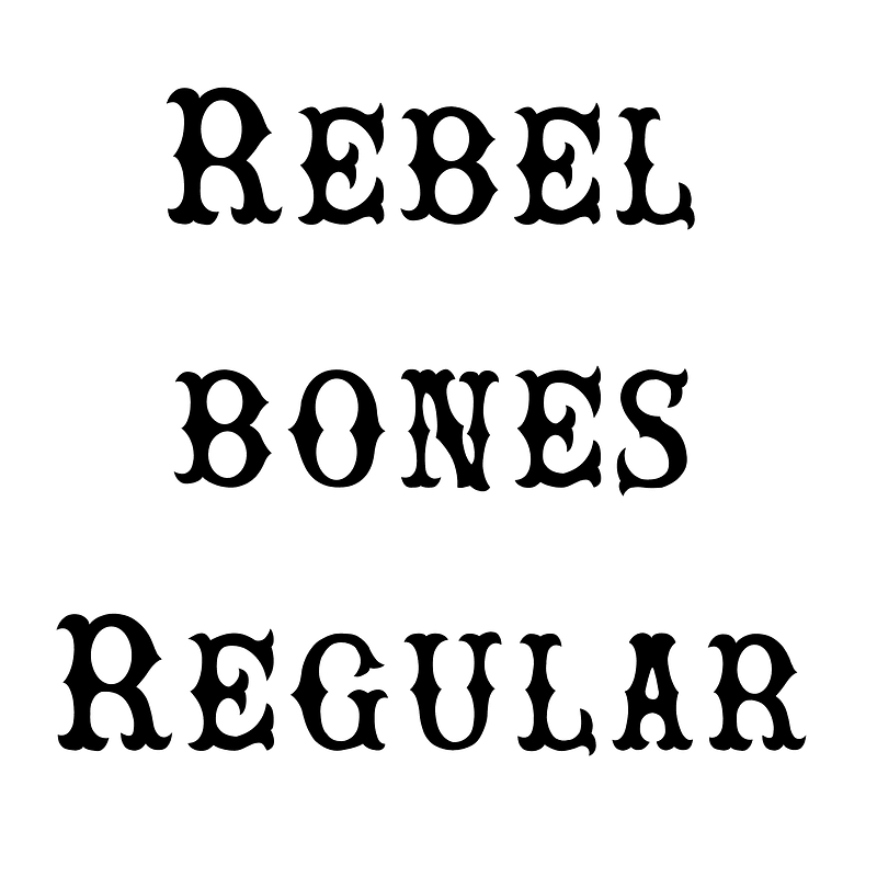 Rebel bones Regular - Free fonts on creazilla.com