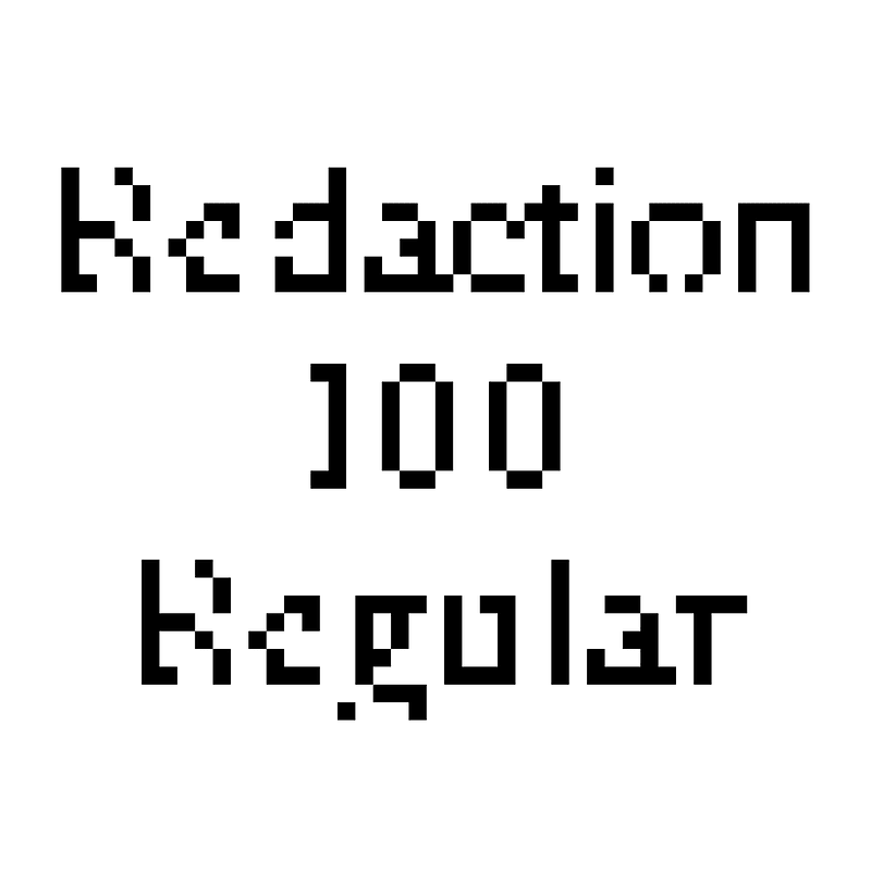 Redaction 100 Regular font - Free fonts on Creazilla | Creazilla