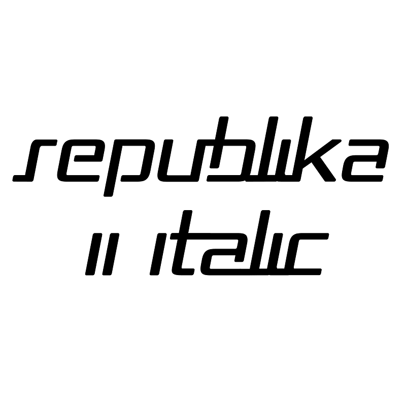 Republika II Italic font - Free fonts on Creazilla | Creazilla