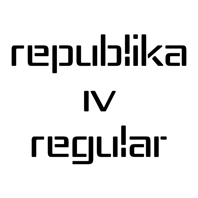Republika IV Regular font - Free fonts on Creazilla | Creazilla