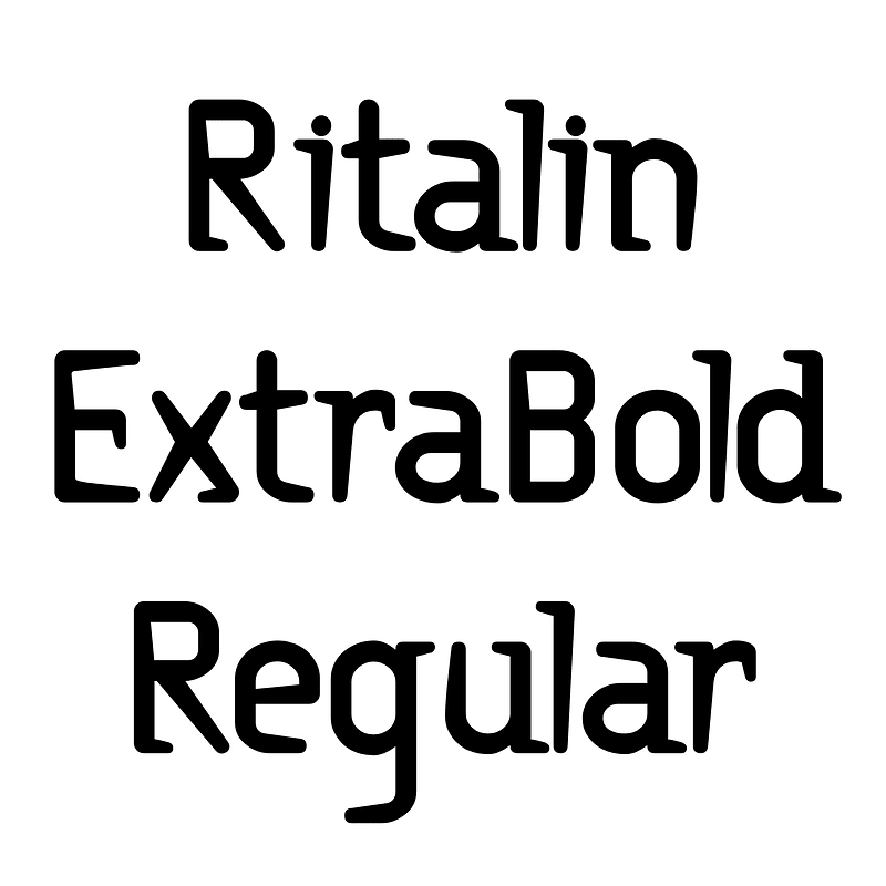 Ritalin ExtraBold Regular - Free fonts on creazilla.com