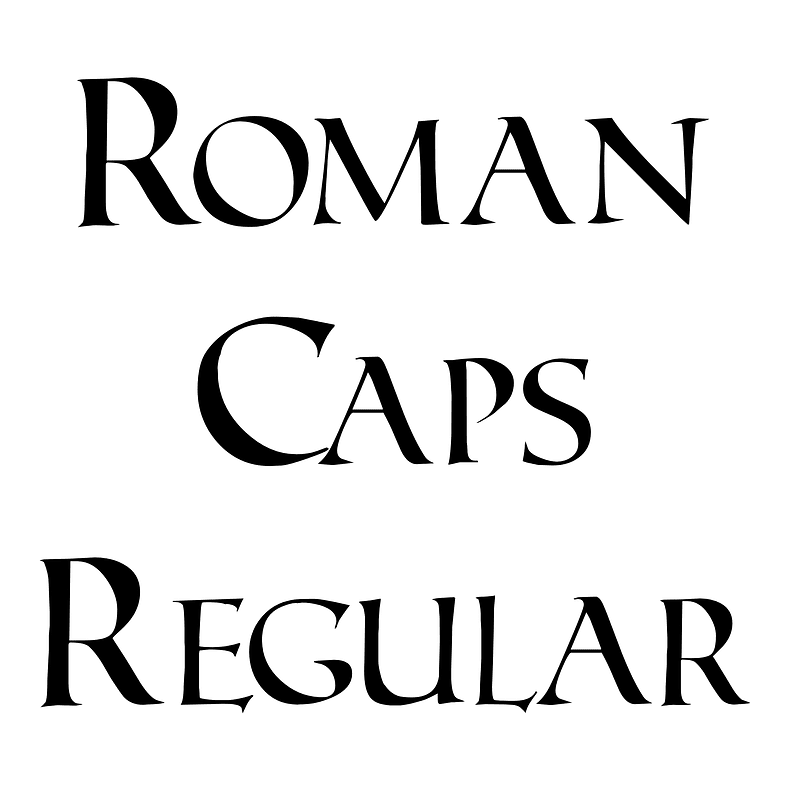 Roman Caps Regular font - Free fonts on Creazilla | Creazilla