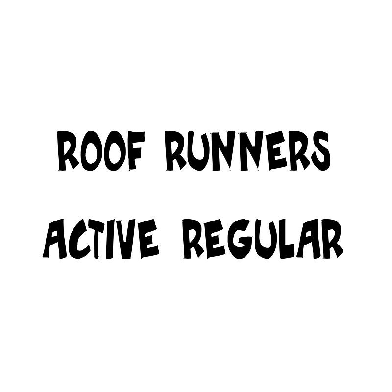 Roof runners active Regular font - Free fonts on Creazilla | Creazilla