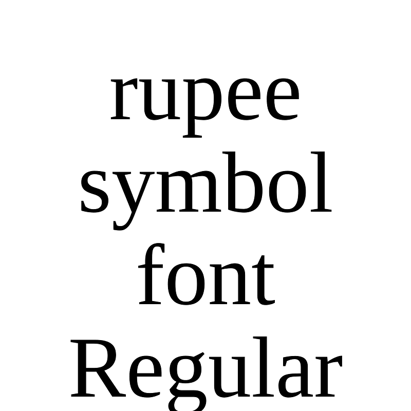 rupee symbol font Regular - Free fonts on creazilla.com