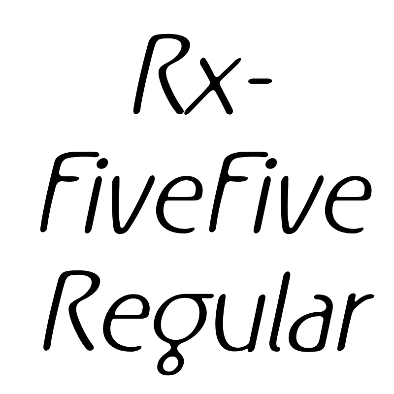 Rx-FiveFive Regular font - Free fonts on Creazilla | Creazilla