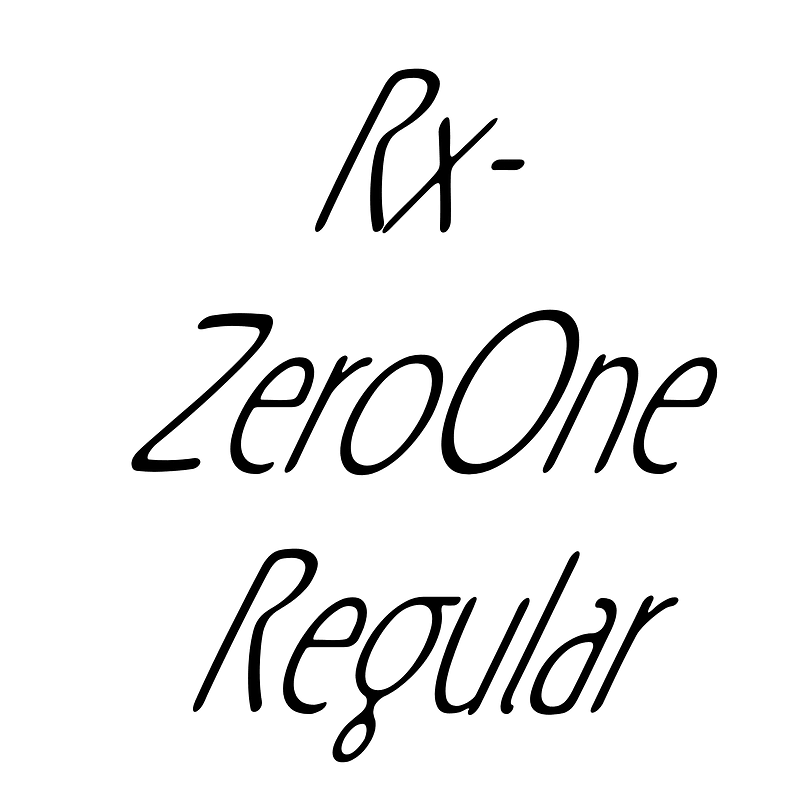 Rx-ZeroOne Regular - Free fonts on creazilla.com