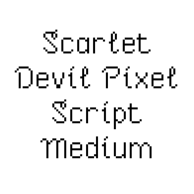 Scarlet Devil Pixel Script Medium - Free fonts on creazilla.com