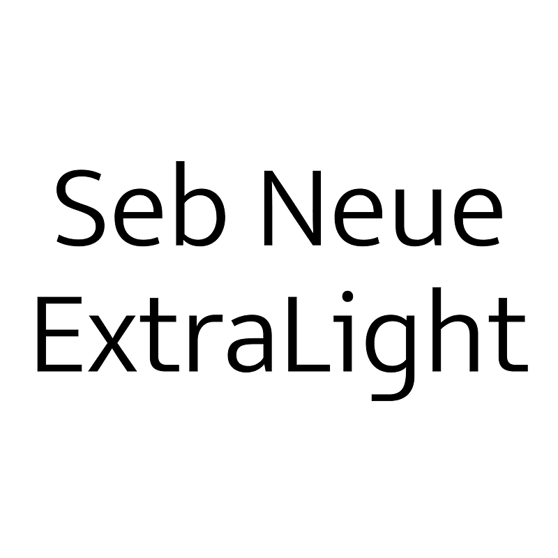 Seb Neue ExtraLight font - Free fonts on Creazilla | Creazilla